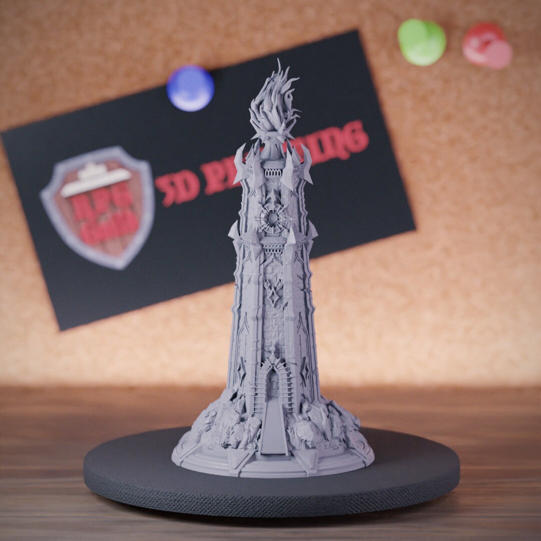 Wizard Tower Terrain Sauron Dungeons and Dragons Mini RPG Tabletop ...
