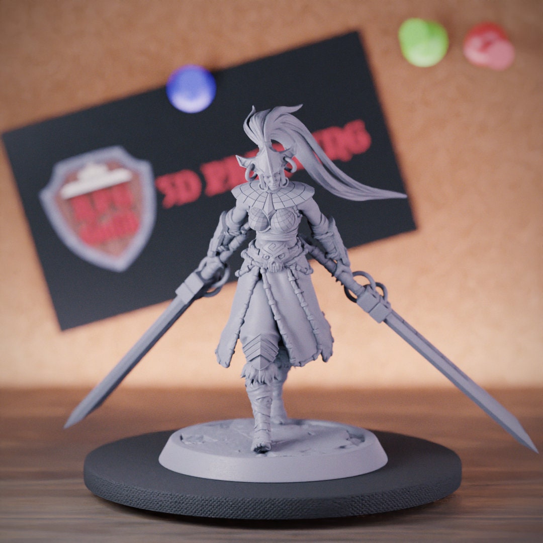 Amazon Miniature Warrior Fighter Dungeons and Dragons Mini RPG Tabletop ...