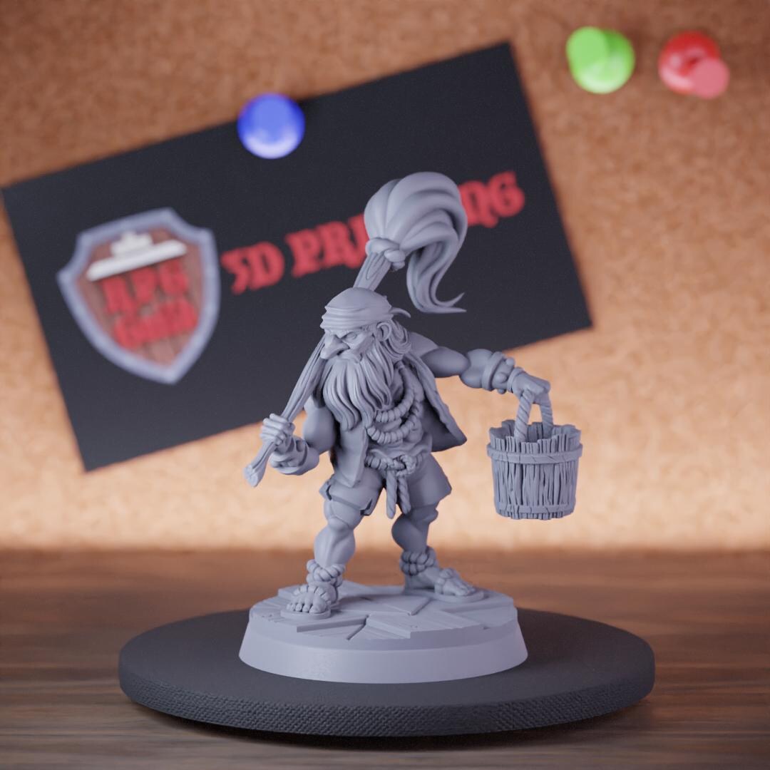 Cleaner Townfolk Miniature Peasant Mini Dungeons and Dragons RPG ...