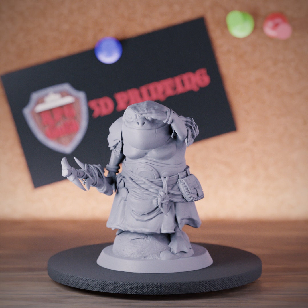 Grung Barbarian Miniature Monster Fighter Mini Dungeons and Dragons ...