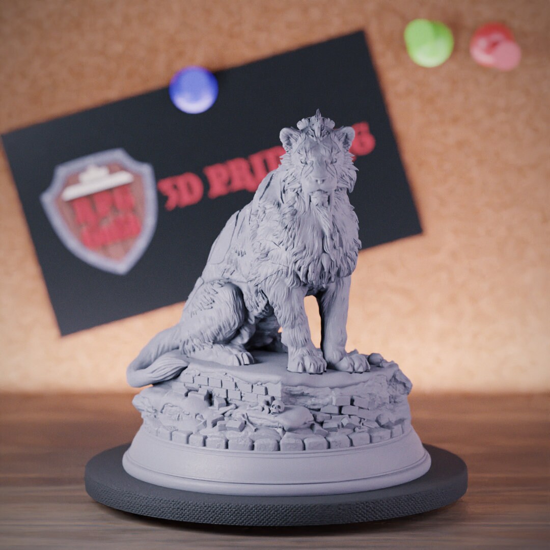 Giant Sabertooth Tiger Miniature Monster Beast Dungeons and Dragons ...