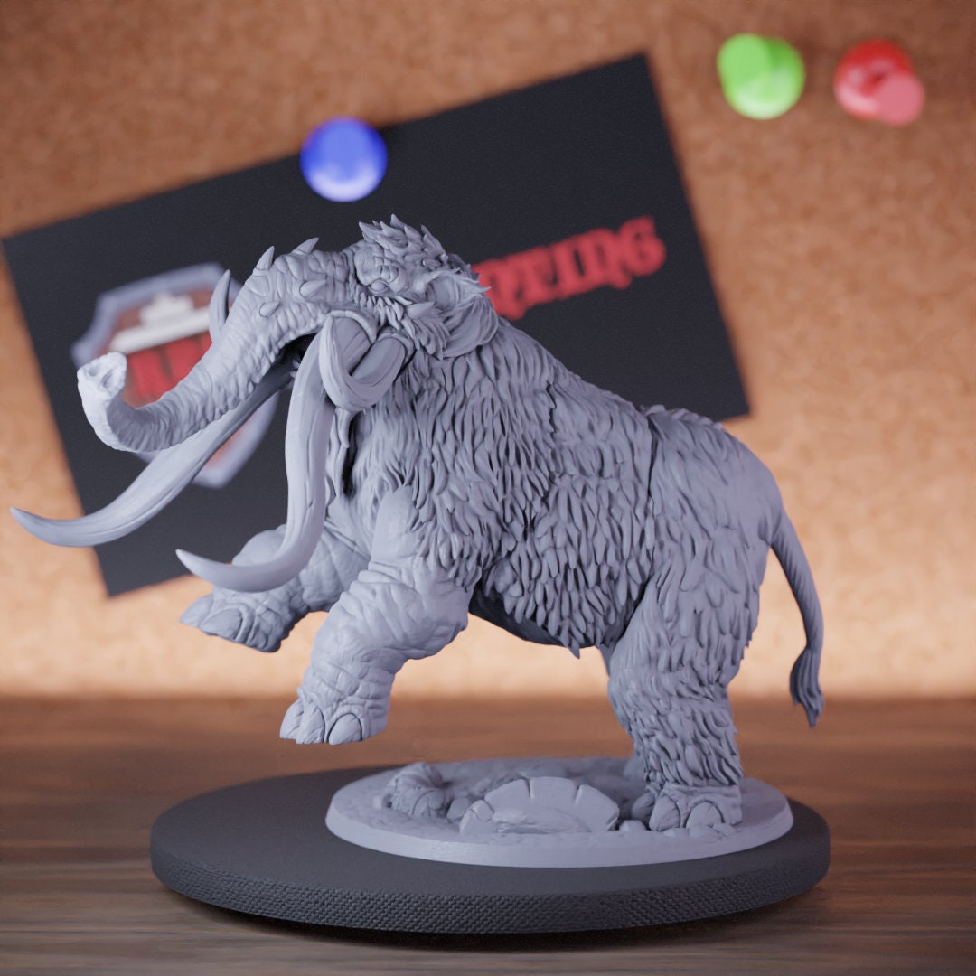 War Mammoth Miniature Beast Monster Boss Mini Dungeons and Dragons RPG ...