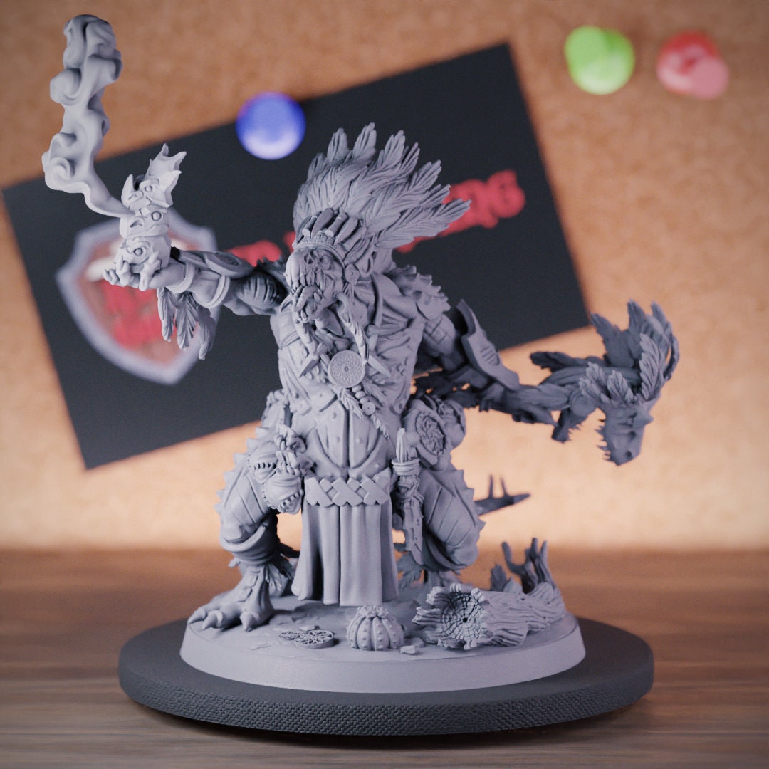 Lizardfolk Blood Cultist Miniature Monster Lizardmen Dungeons and ...