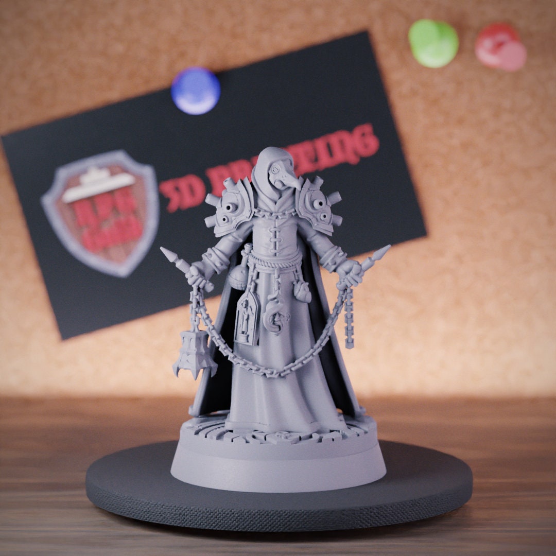 Priest of the Night Church Miniature Cultist Dungeons and Dragons Mini ...