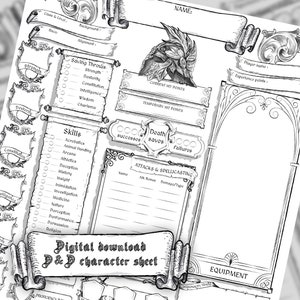 Dnd 5e Character Sheet Paladin Printable Sheet D&D 5e Paladin Stat ...