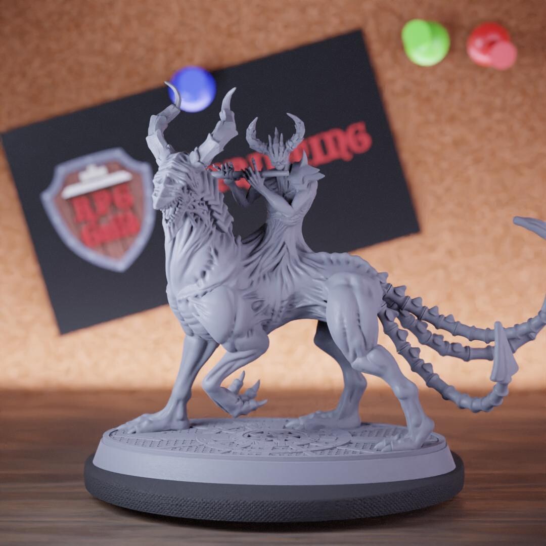 Pit Fiend Miniatur Flute Overseer Demon Mini Dungeons and Dragons Mini ...