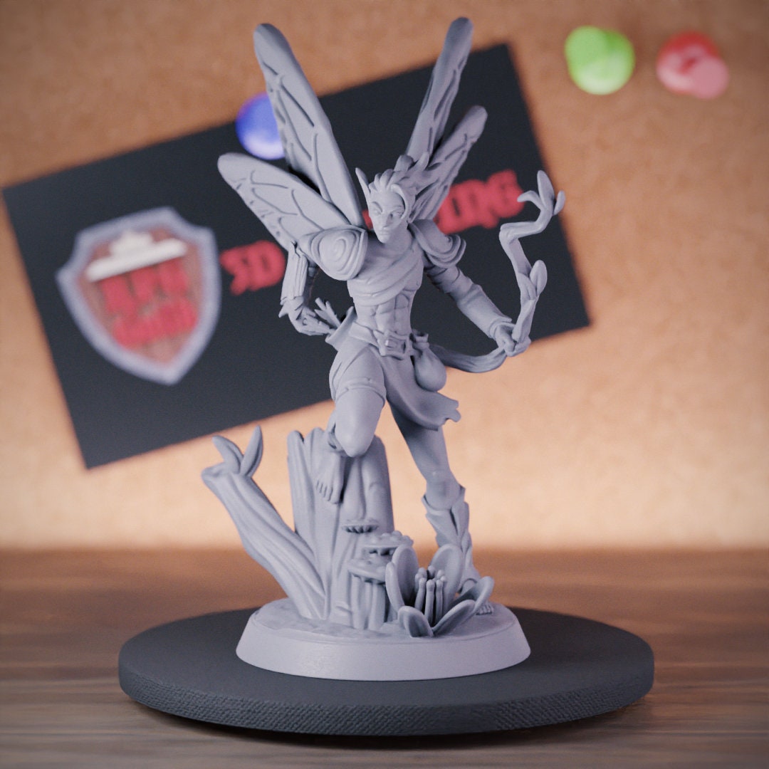 Elf Fairy Miniature Fairy Archer Dungeons and Dragons Mini RPG Tabletop ...