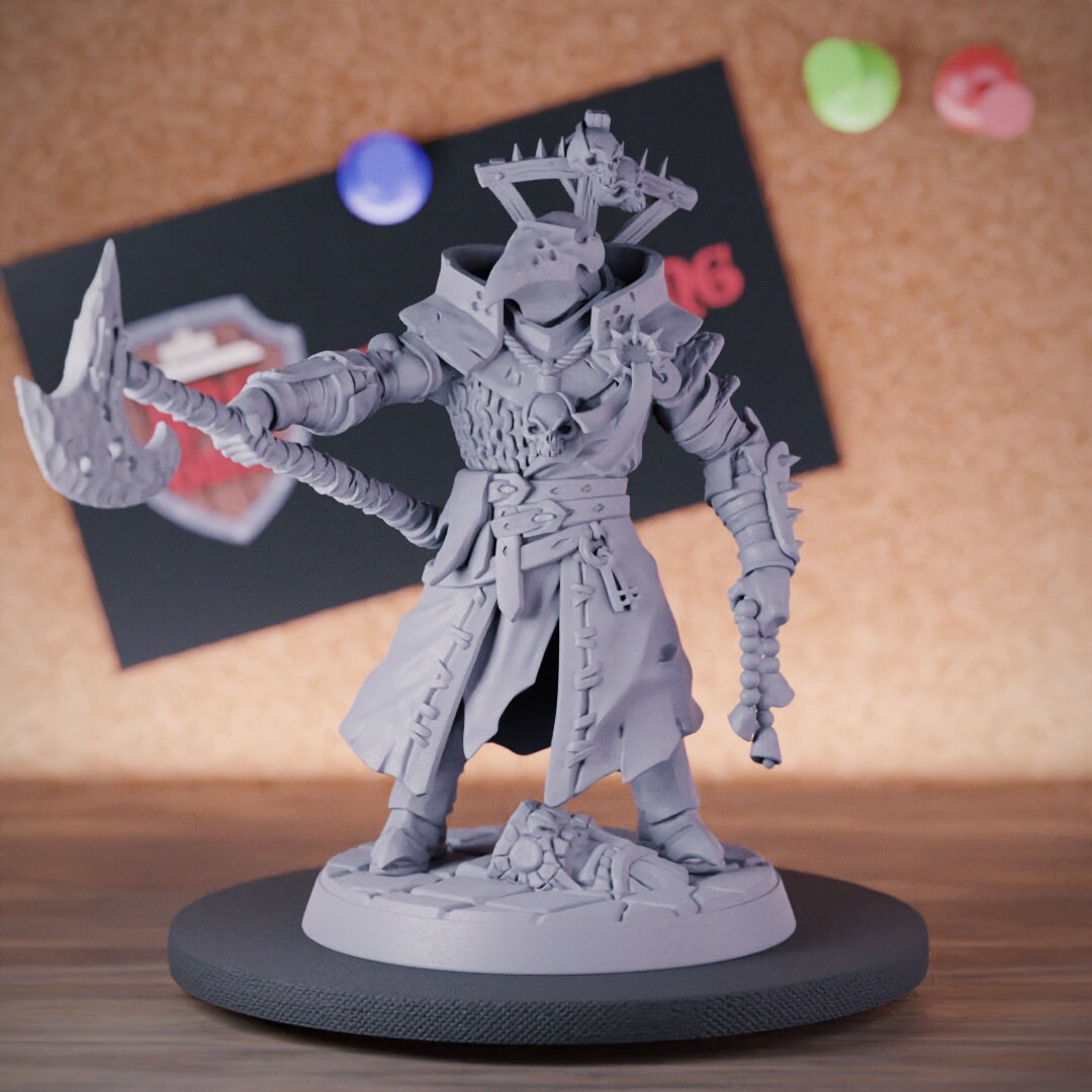 Human Savage Warlord Miniature Cult Warrior Dungeons and Dragons Mini ...