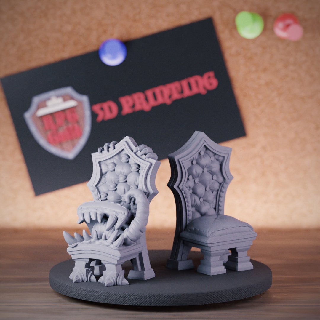 Chair Mimic Furniture Monster Miniature Aberration Dungeons and Dragons ...