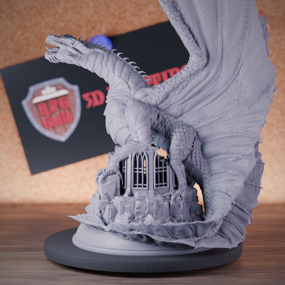 Green Dragon Miniature Wizard Dungeons and Dragons Mini RPG Tabletop ...
