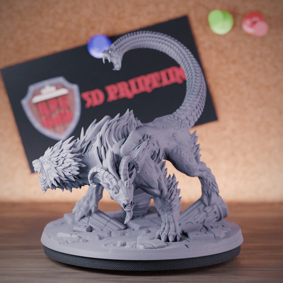 Chimera Monstrosity Miniature Boss Monster Mini Dungeons and Dragons ...