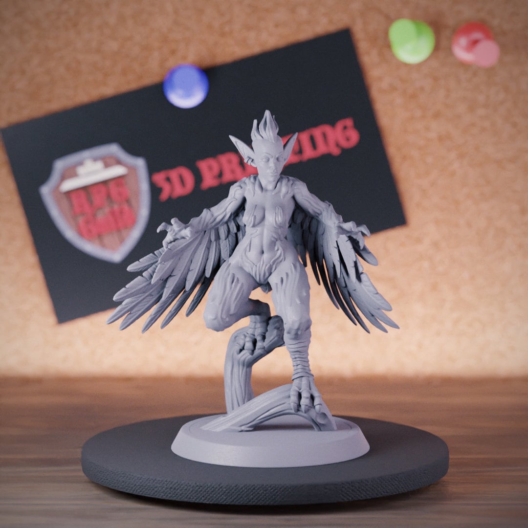 Harpy Monster Dnd Miniature Monster Dungeons and Dragons Mini RPG ...