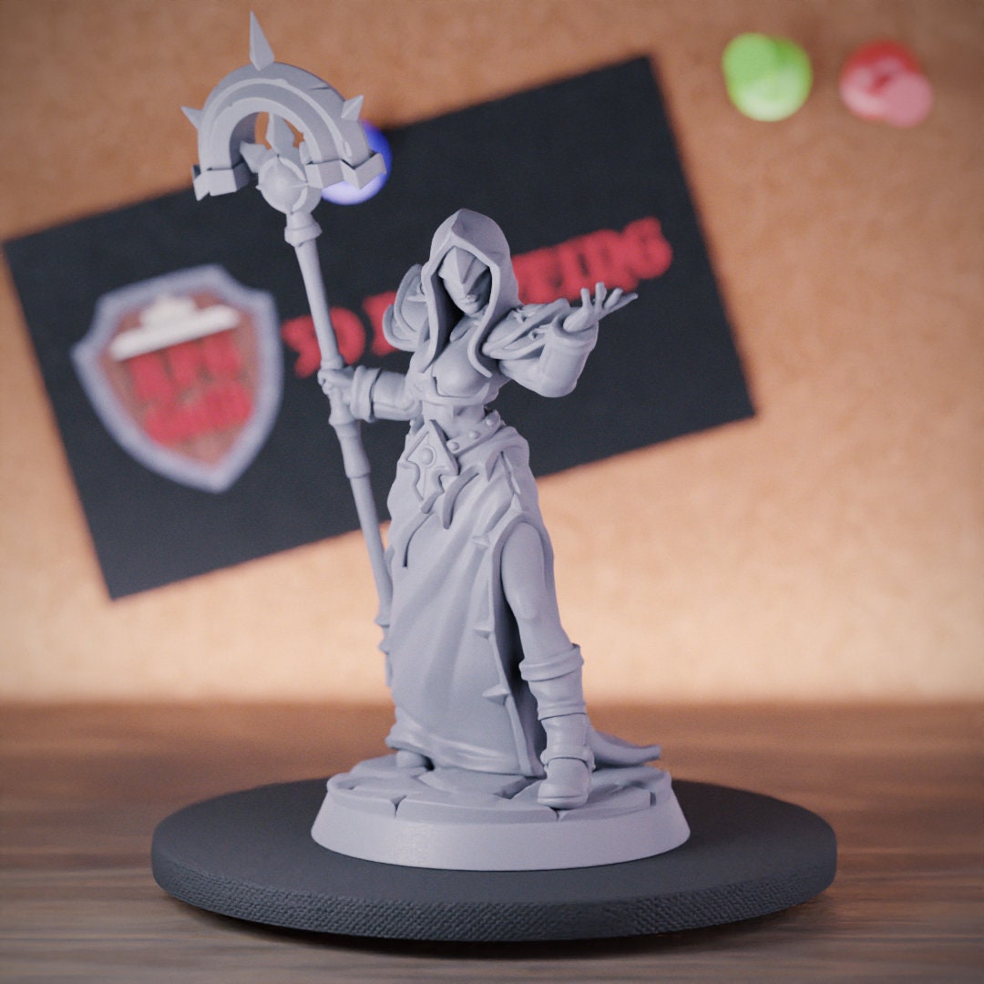 Priestess Miniature Dnd Female Cleric Dungeons and Dragons Mini RPG ...