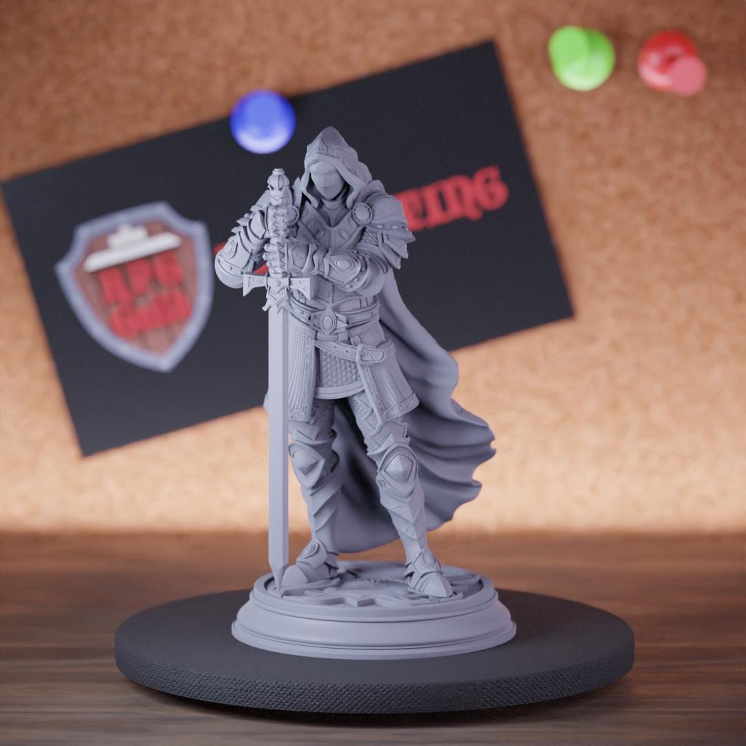Human Knight Faceless Miniature | 28mm-75mm | Resin 3D Printed D&D ...