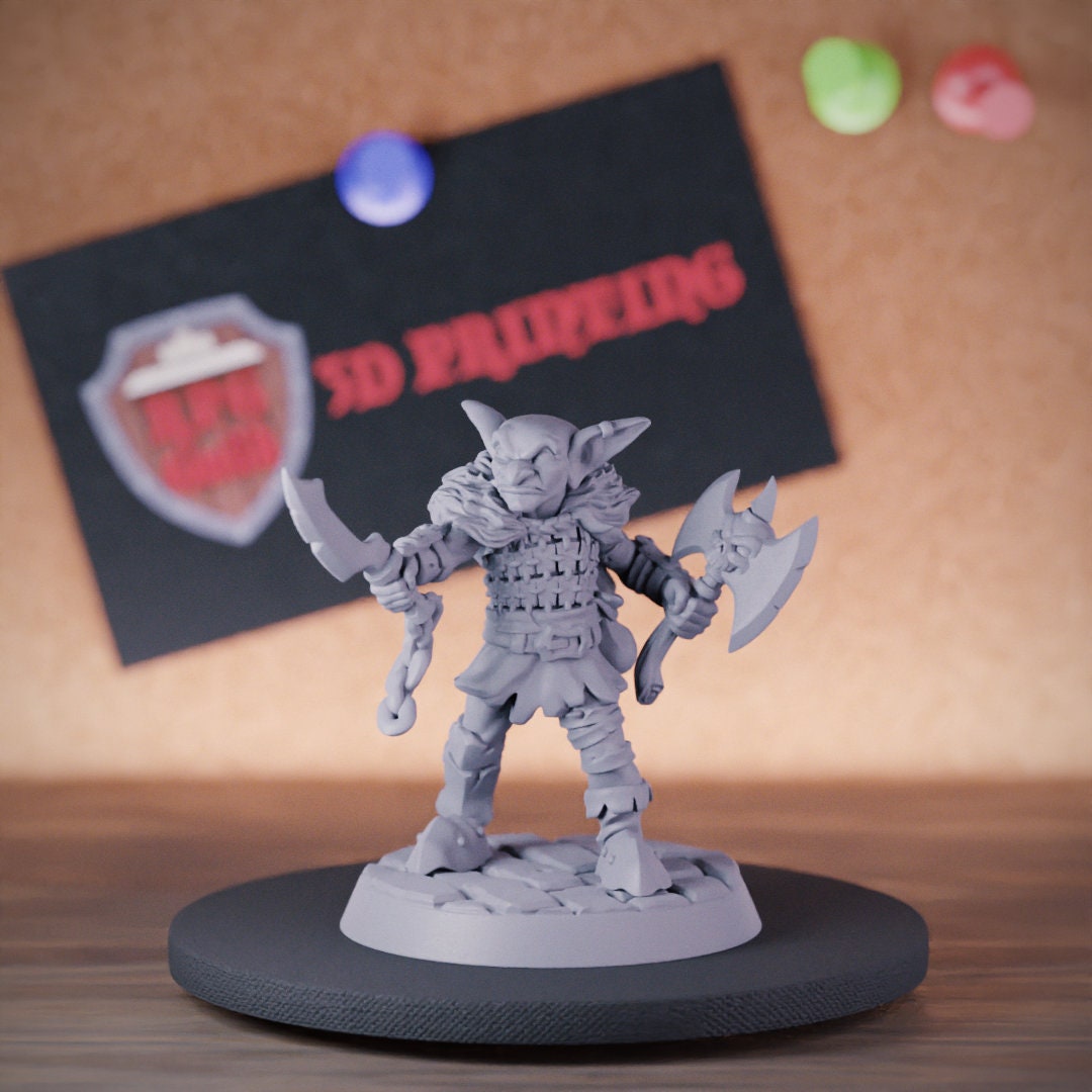 Goblin Tribe Member Miniature Dungeons and Dragons Mini RPG Tabletop ...
