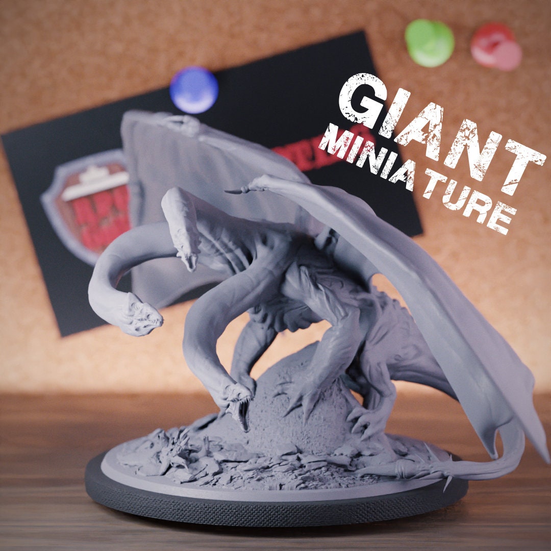 Hydra Monstrosity Boss Miniature False Hydra Dungeons and Dragons Mini ...
