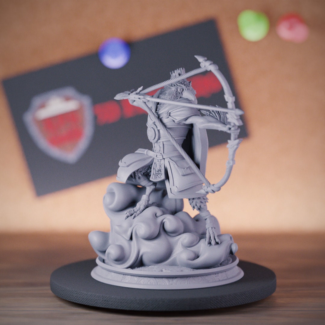Aarakocra Archer Miniature Hunter Bow Dungeons and Dragons Mini RPG ...