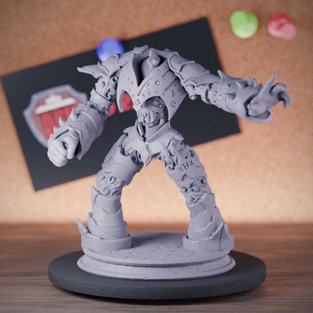 Arcane Golem Construct Miniature | 28mm-75mm | Resin 3D Printed D&D ...
