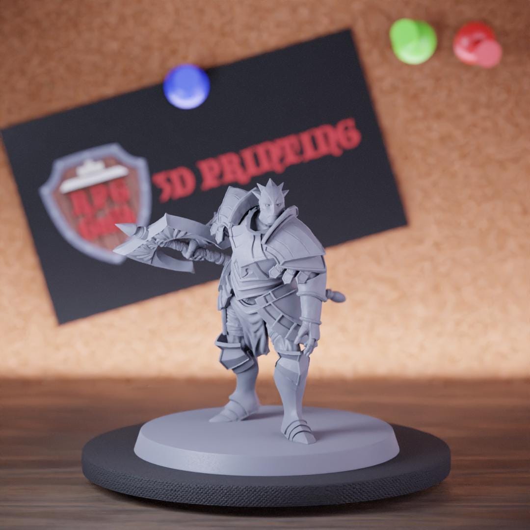 Celestial Warrior Miniature Axe Fighter Mini Dungeons and Dragons RPG ...