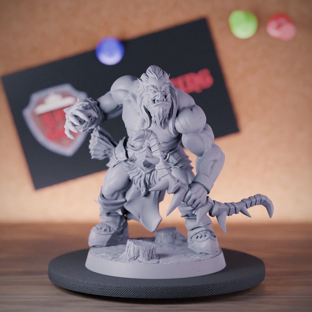 Orc Archer Monster Barbarian Miniature Dungeons and Dragons Mini RPG ...