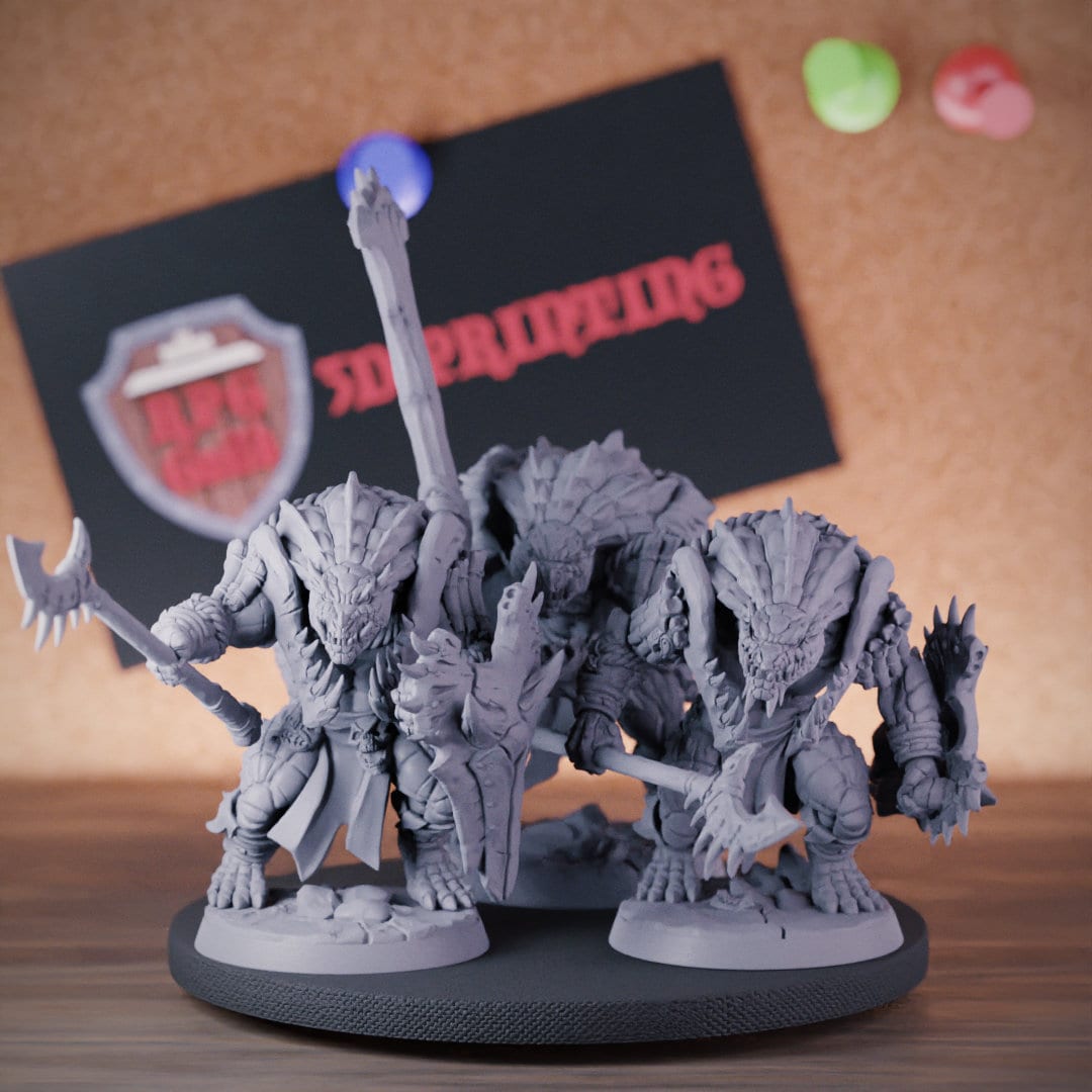 Lizardmen Set Miniature Lizardmen Pack Mini Dungeons and Dragons Mini ...