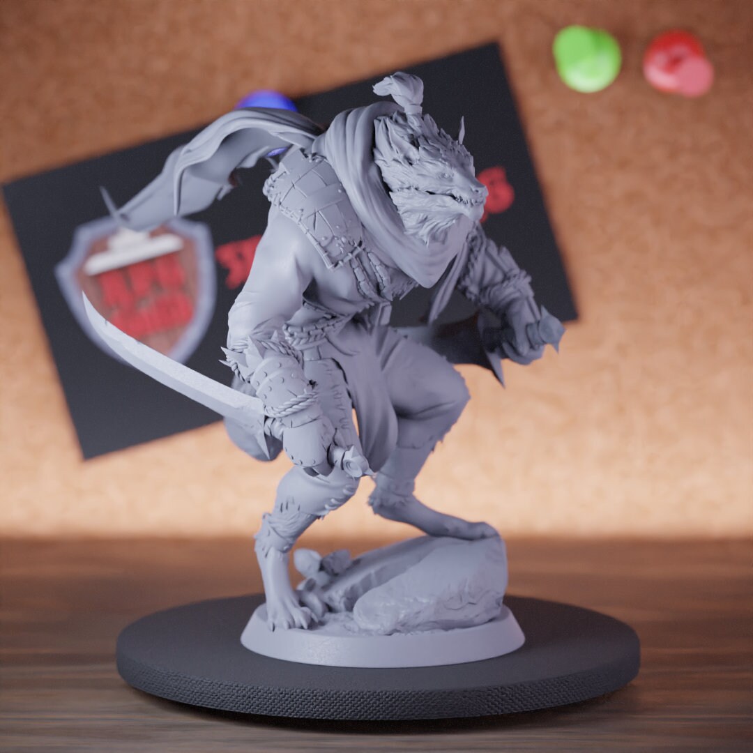 Werewolf Guard Miniature Moon Monster Mini Dungeons and Dragons Mini ...