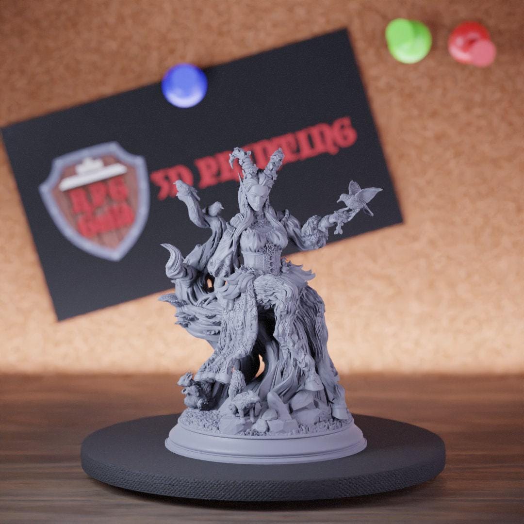 Satyr Druid Forest Mother Miniature | 28mm-75mm | Resin 3D Printed D&D ...