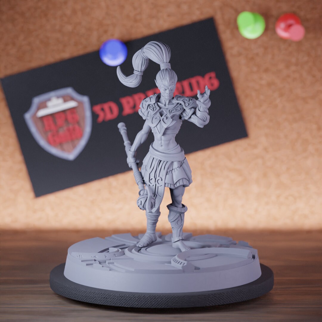 Amazon Female Guard Miniature Fighter Dungeons and Dragons Mini RPG ...