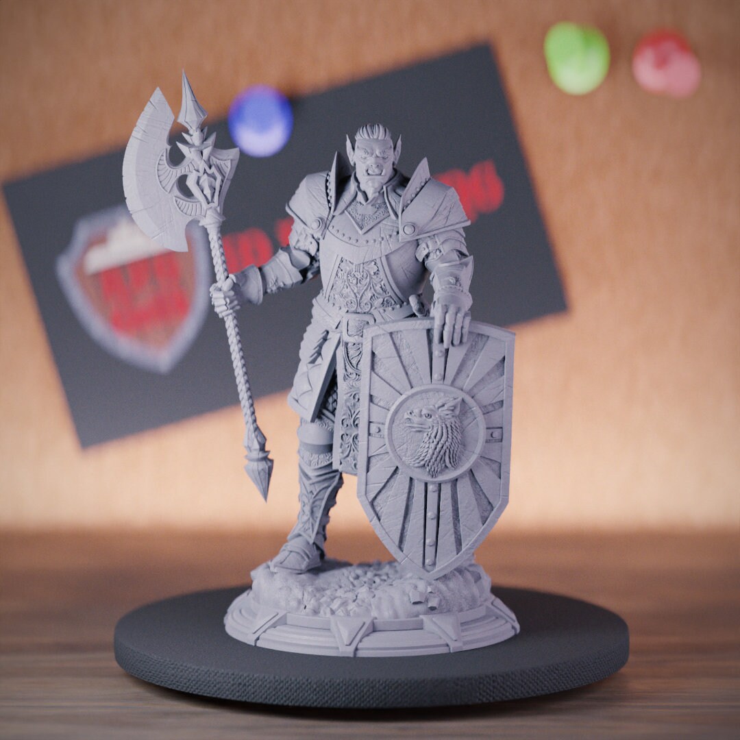 Orc Warrior Miniature Camp Guardian Mini Dungeons and Dragons Mini RPG ...