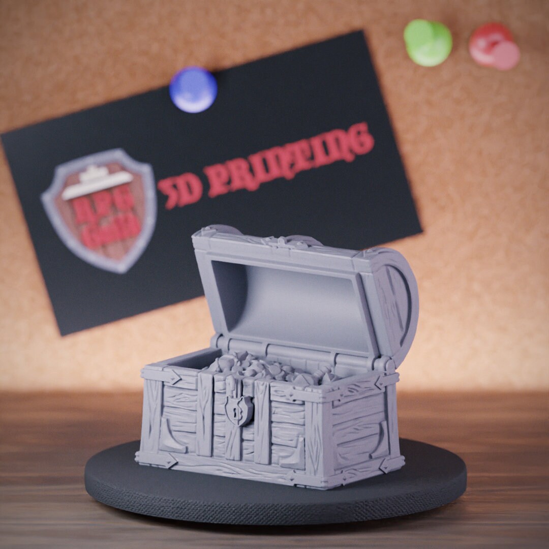 Treasure Chest Miniature Terrain Mini Dungeons and Dragons Mini RPG ...