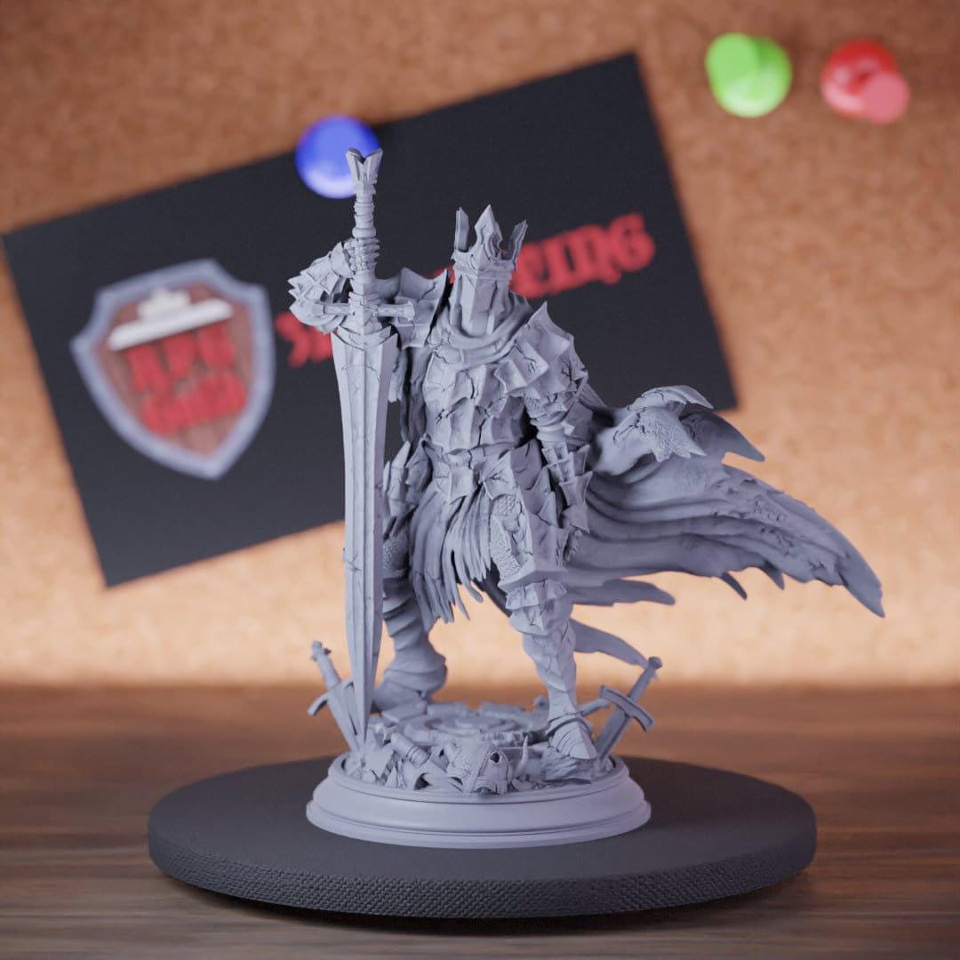 Wraith Undead Knight Miniature | 28mm-75mm | Resin 3D Printed D&D ...