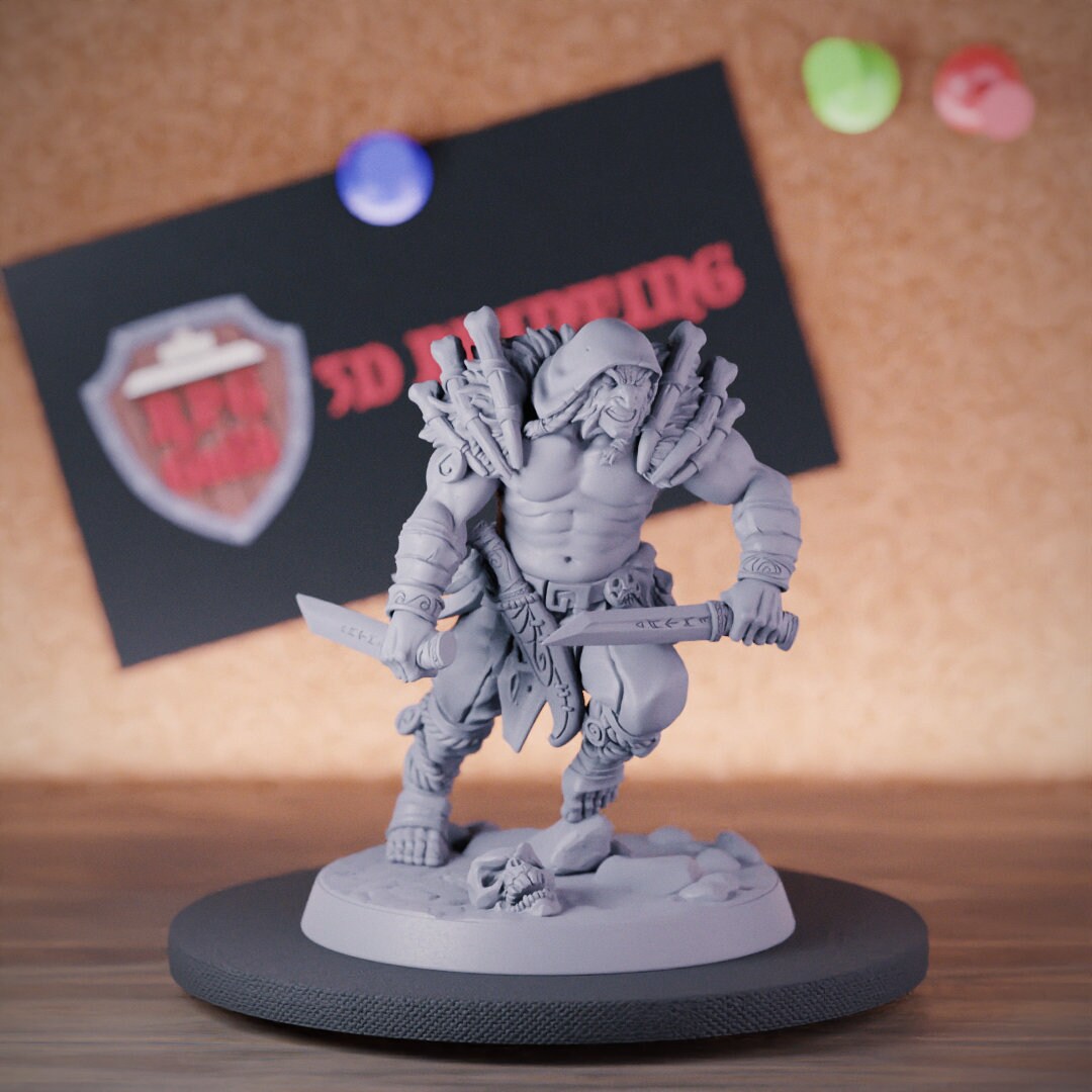 Viking Rogue Miniature Assassin Human Dungeons and Dragons Mini RPG ...