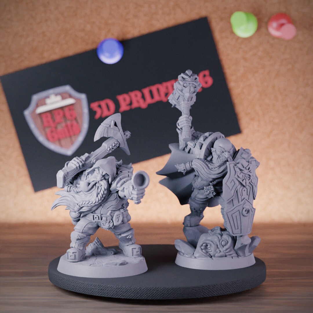 Dwarf Set Miniature Dwarf Pack Mini Dungeons and Dragons Mini RPG ...