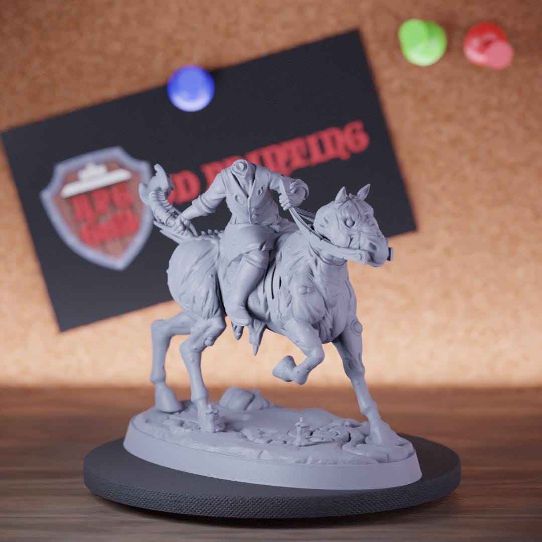 Headless Rider Miniature Undead Monster Dungeons and Dragons Mini RPG ...