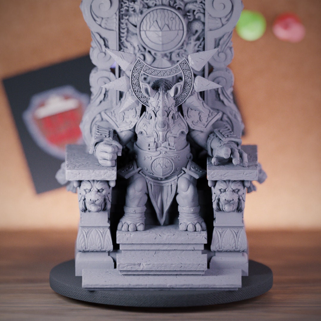 Rhinofolk Throne Miniature Dungeons and Dragons Mini RPG Tabletop ...