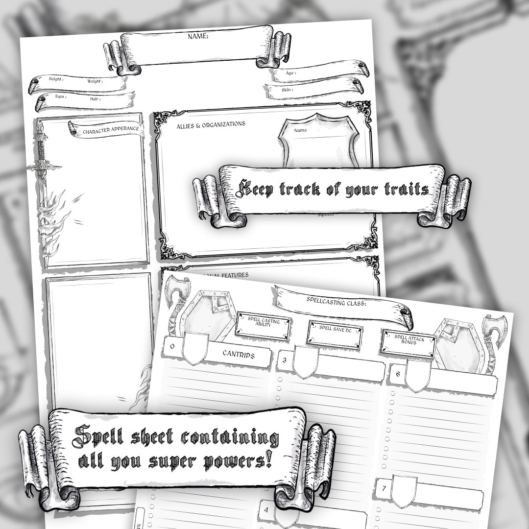 Dnd 5e Character Sheet Fighter Printable and Fillable PDF D&D 5e - Etsy UK