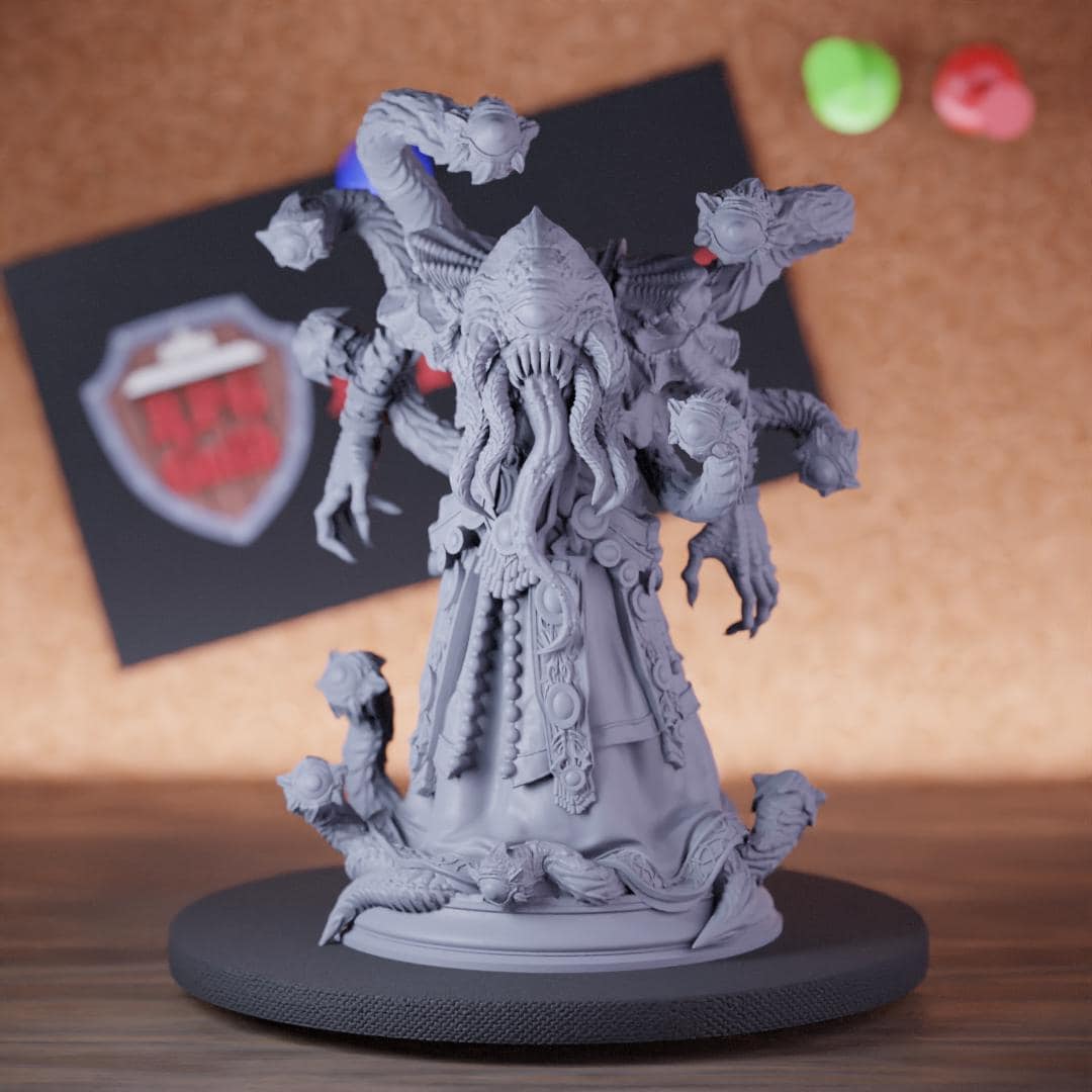 Mind Flayer Monster Beholder Miniature | 28mm 32mm 38mm 75mm | Resin 3D ...