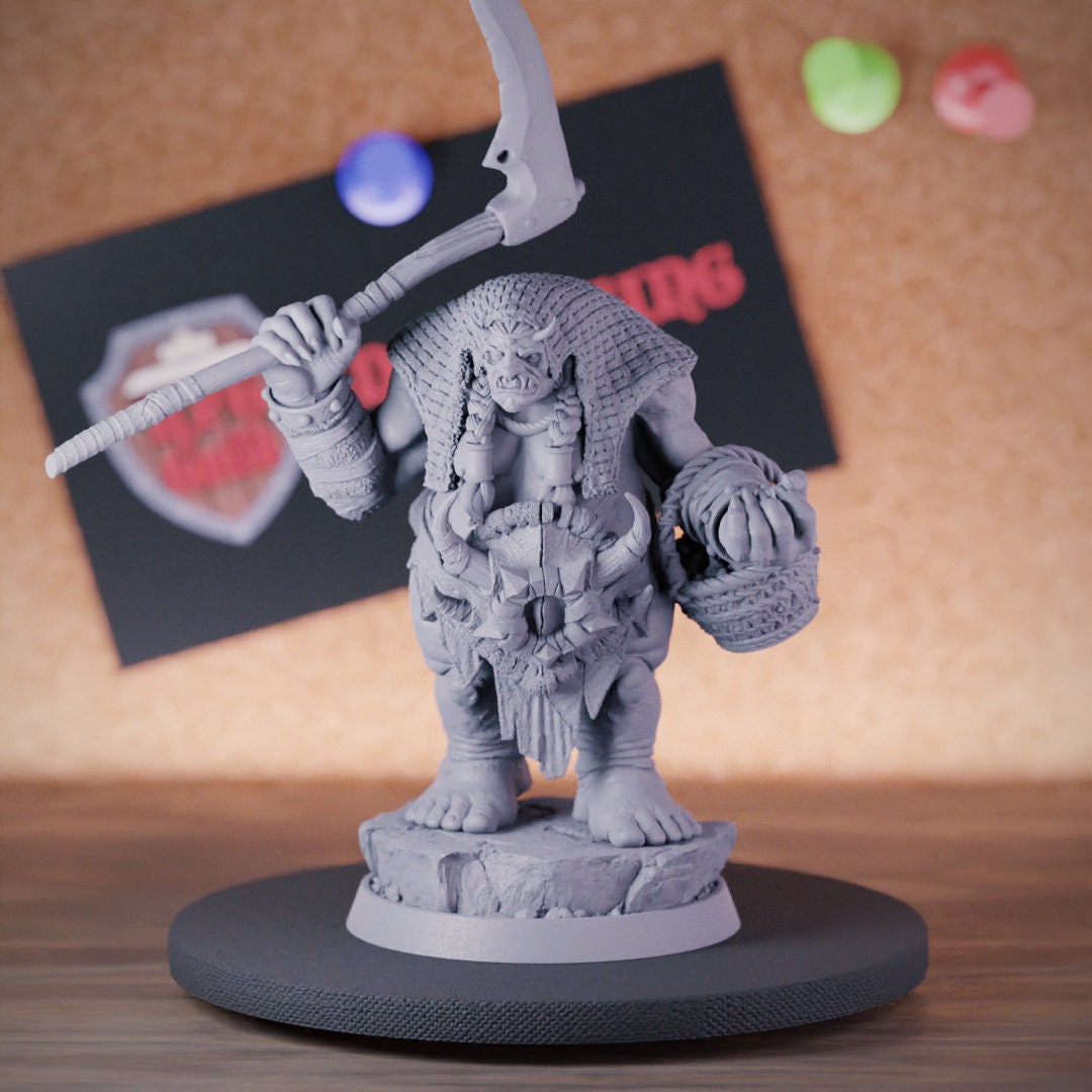 Ogre Druid Monster Miniature Shaman Dungeons and Dragons Mini RPG ...