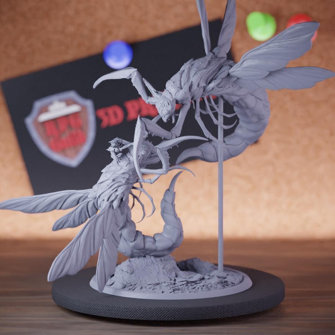 Giant Wasp Battle Miniature Monster Mini Dungeons and Dragons Mini RPG ...