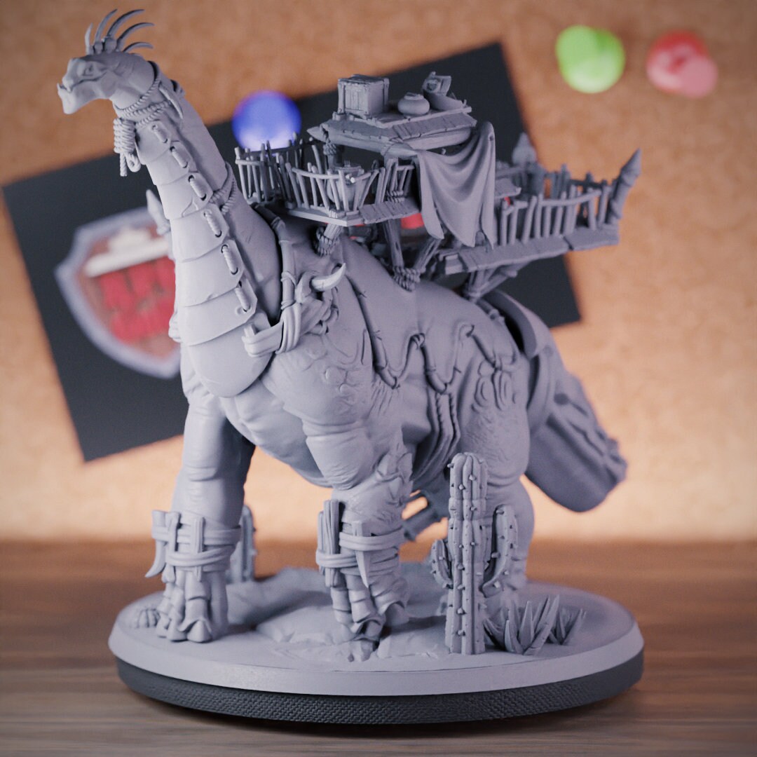 Ancient Brontosaurus Miniature Monster Dungeons and Dragons Mini RPG ...