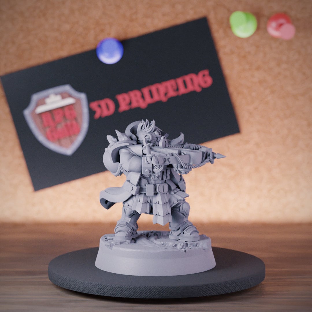 Dwarf Crossbow Shooter Miniature Ranger Dungeons and Dragons Mini RPG ...