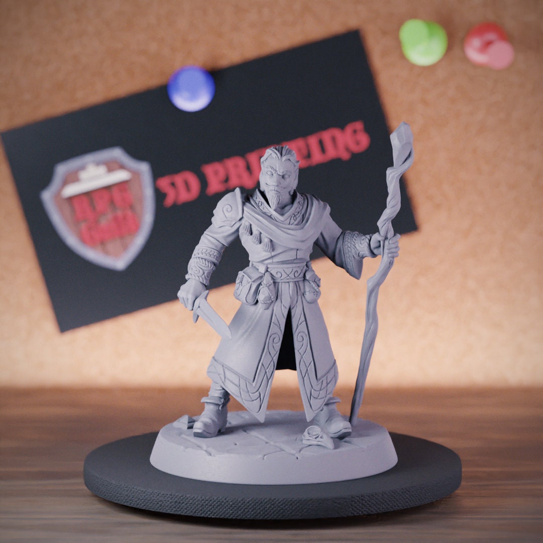 Mage Miniature Wizard Mini Sorcerer Warlock Dungeons and Dragons Mini ...