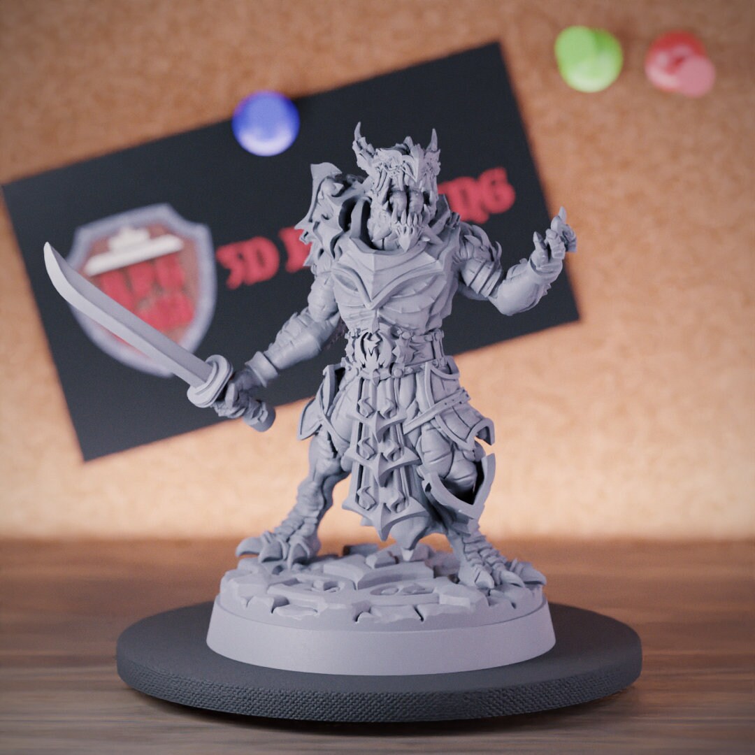 Dragonborn of Bahamut Warrior Miniature Fighter Dungeons and Dragons ...