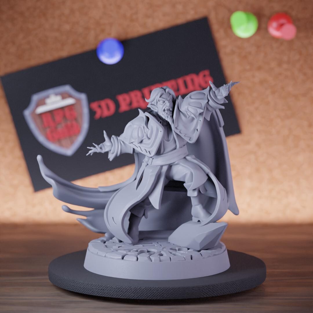 Vampire Bloodlord Miniature Boss Mini Dungeons and Dragons RPG Tabletop ...