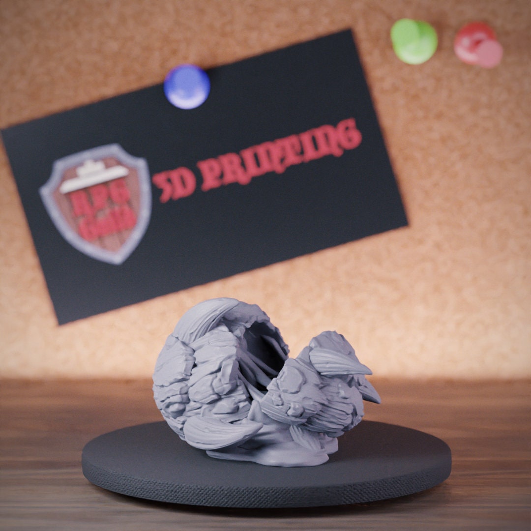 Red Dragon Hatched Egg Miniature Young Dragon Dungeons and Dragons Mini ...