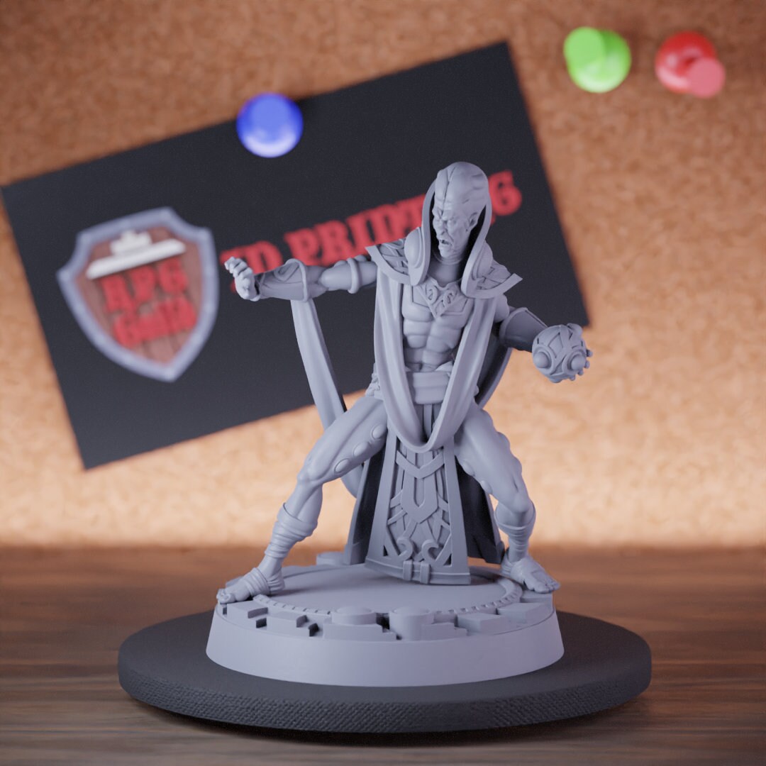 Warlock Astronomer Miniature Boss Mini Dungeons and Dragons Mini RPG ...