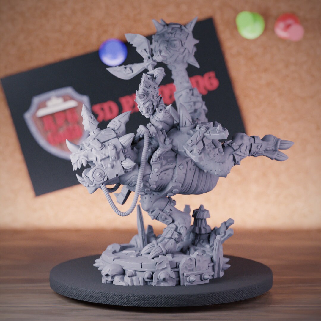 Goblin Warlord Raptor Raider Miniature Monster Dungeons and Dragons ...