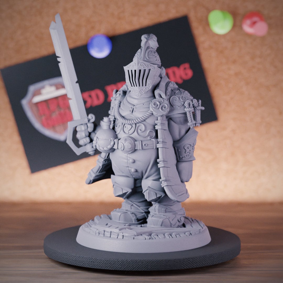 Giff Knight Fighter Miniature Hippo Soldier Dungeons and Dragons Mini ...