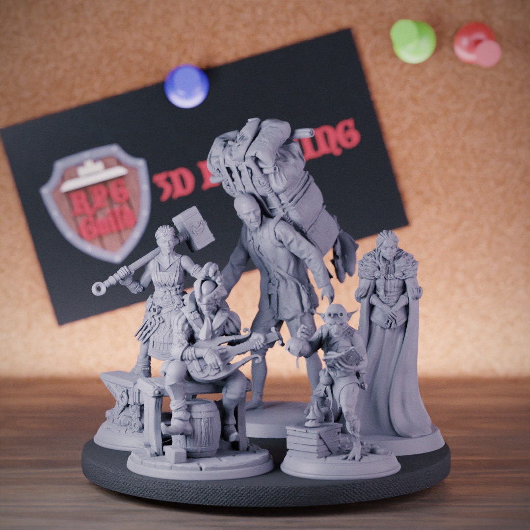 NPC Set Miniature Npc Pack Mini Dungeons and Dragons Mini RPG Tabletop ...