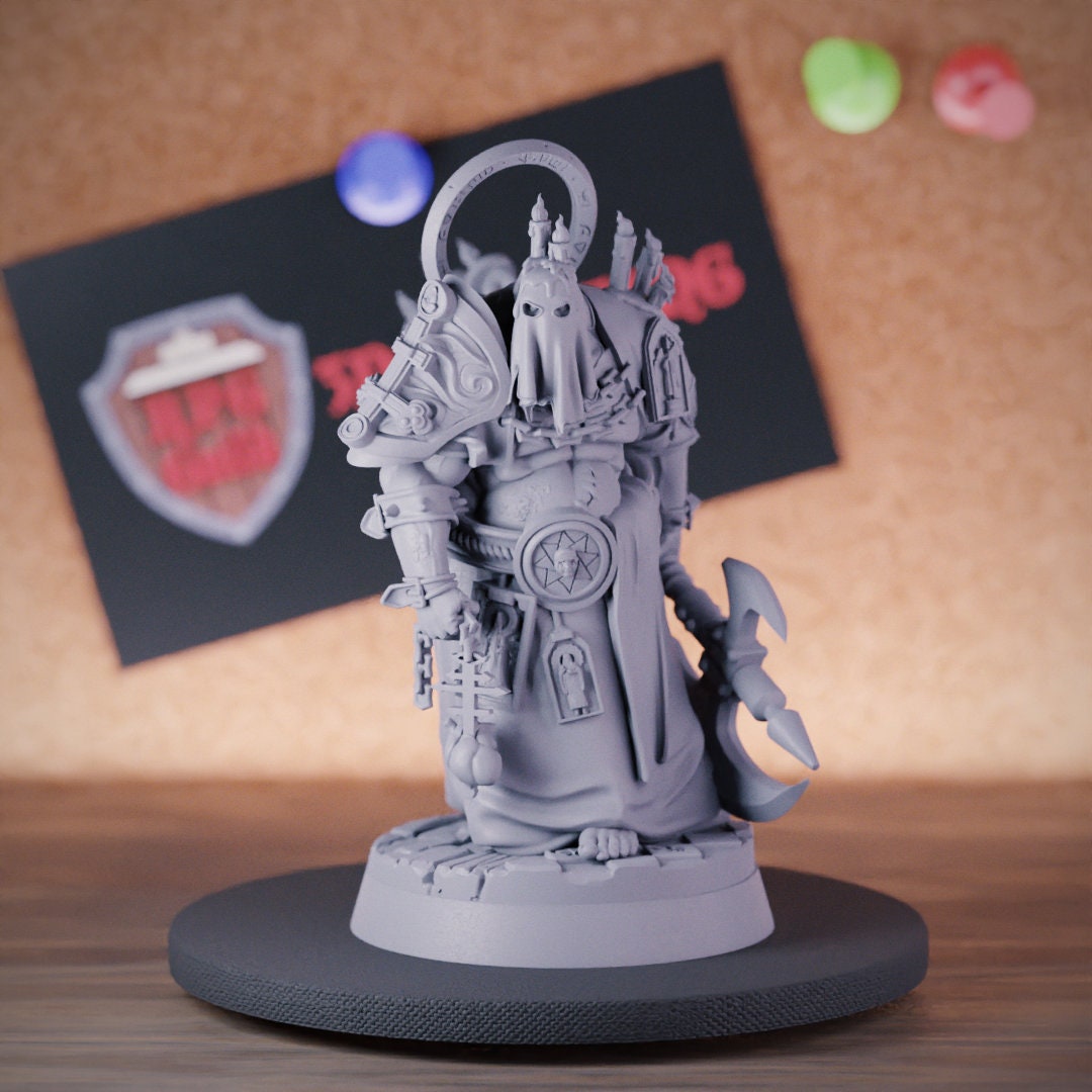 Death Zealot Monster Miniature Cultist Dungeons and Dragons Mini RPG Tabletop Miniature Dnd ...